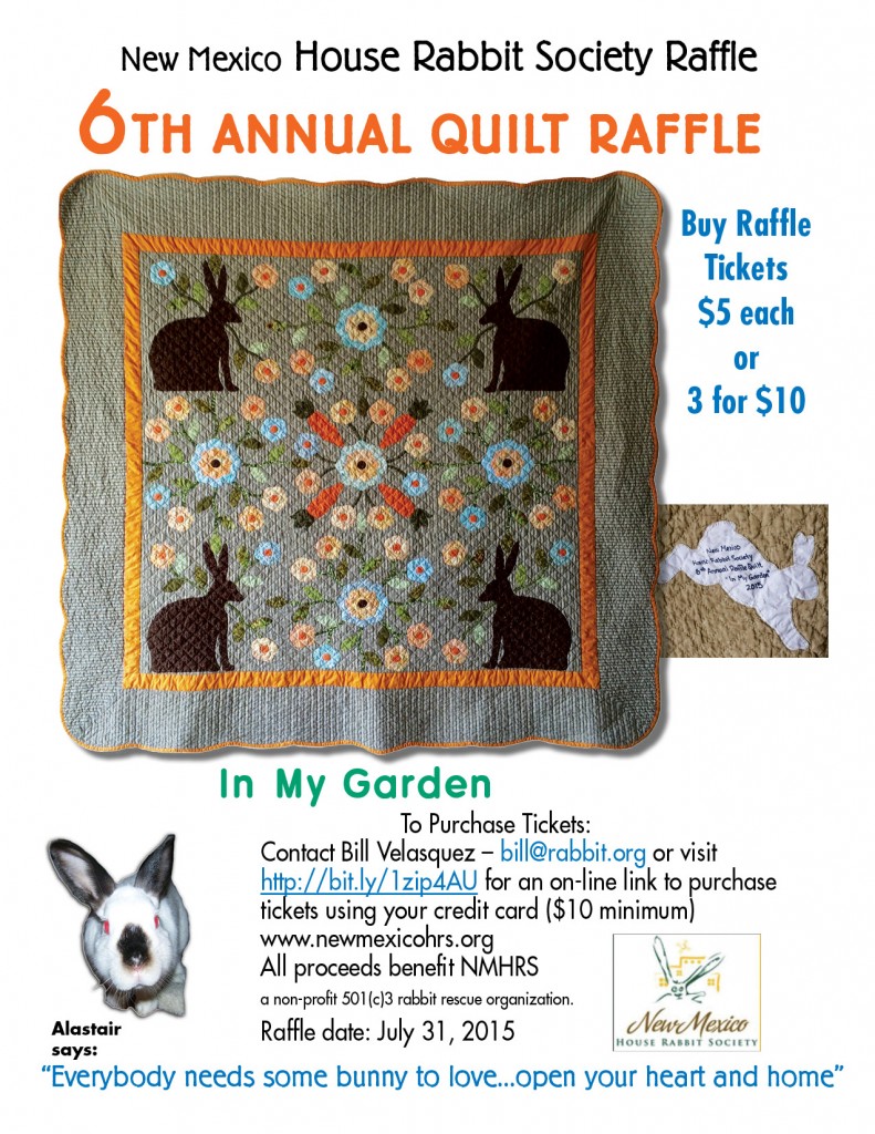 Our 6th Annual Quilt Raffle is live! – New Mexico House Rabbit Society